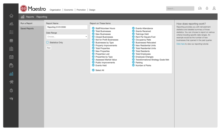 reporting | Maestro Community Manager